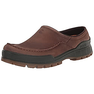 ECCO Men's Track 25 Hydromax Water Resistant Moc Toe Clog, Cocoa Brown Nubuck, 10-10.5