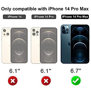 IKWZ Magnetic Clear Case for iPhone 14 Pro Max Case Compatible with MagSafe Camera Protector Gold Electroplate Edge Shockproof Soft Case for iPhone 14 Pro Max Case (6.7 Inch) (Blue)