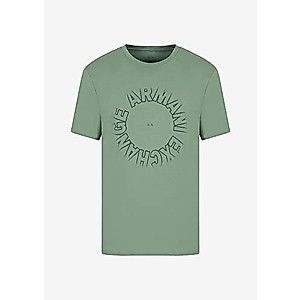 A|X ARMANI EXCHANGE Men's Exchange Circle Armani Logo Tee, Duck Green, XX-Large