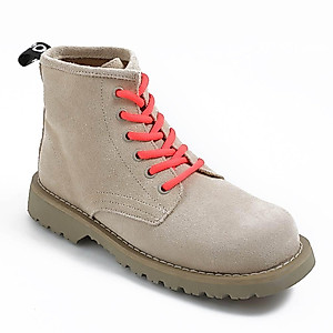 VSUDO 71" Oval Running Shoe Laces or Sneakers Shoelaces, Half Round Athletic Basketball Shoe Laces, Shoestring for Sport or Running Shoes [1 Pair-Salmon Pink-180CM]