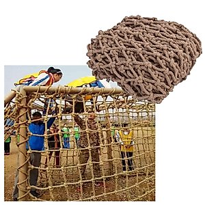 Child Climbing Safety Net Heavy Duty Hemp Rope Cargo Net Playground Railing Protective Net Outdoor Treehouse Kids Swing Rope Netting Hammock Fence Decoration (Size : 1 * 2m(3 * 7ft))