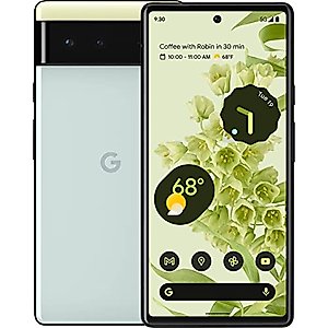 Google Pixel 6-5G Android Phone - Unlocked Smartphone with Wide and Ultra Wide Lens - 128 GB - Sorta Seafoam (Renewed)