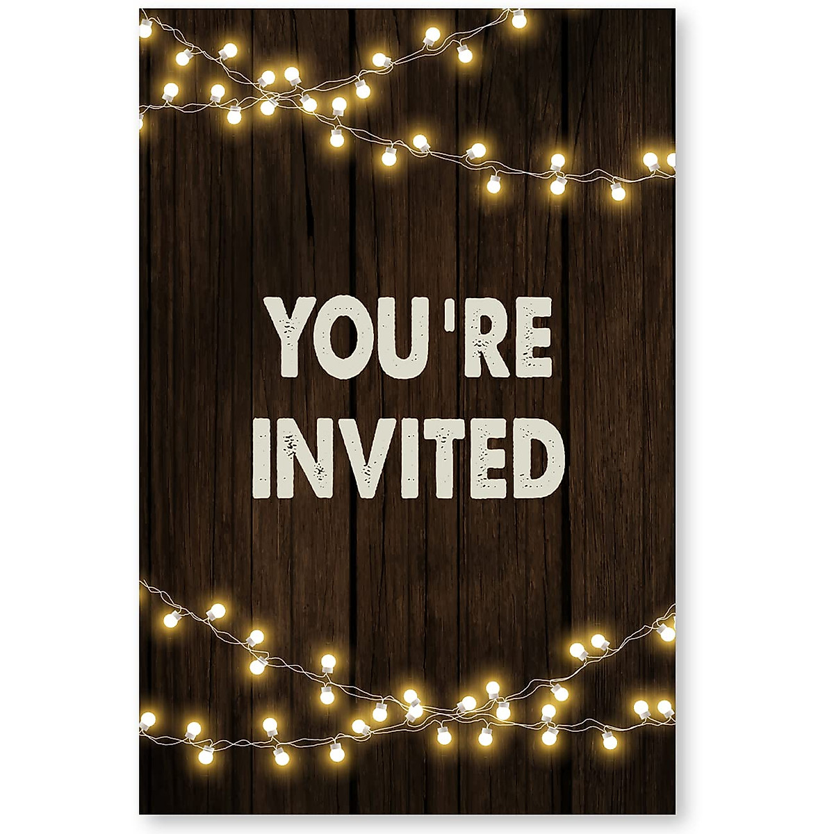 Rustic Surprise Birthday Party Invitations with Envelopes Set of 20 Chalkboard Wood It's a Surprise Birthday Party Invites for Men