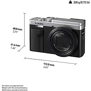 Panasonic Lumix DC-ZS80 Digital Camera (Silver) with Advanced Accessories and Travel Bundle | DC-ZS80DK | panasonic lumix zs80