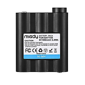 Miady BATT5R AVP7 Rechargeable Batteries 6V 900mAh for GXT Walkie Talkie GXT1000 GXT1050 GXT850 GXT860 GXT900 GXT950 and More
