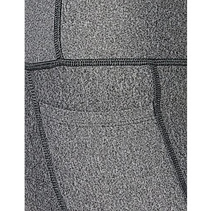 Under Armour Women's HeatGear Armour High Waisted Pocketed No-Slip Capri Leggings , Charcoal Light Heather (019)/White , Medium Short