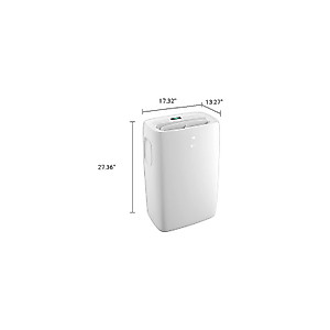 LG 7,000 BTU (DOE) / 10,000 BTU (ASHRAE) Portable Air Conditioner, Cools 300 Sq.Ft. (12' x 25' room size), Quiet Operation, LCD Remote, Window Installation Kit Included, 115V, LP0721WSR