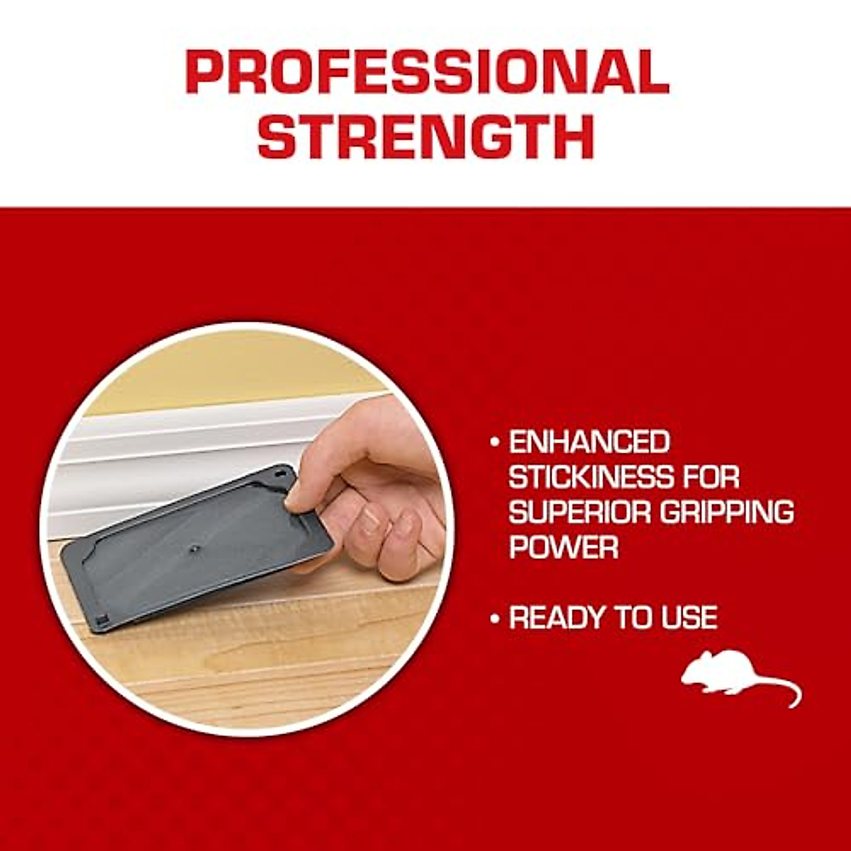 Tomcat Mouse Trap with Immediate Grip Glue for Mice, Cockroaches, Spiders, and Scorpions, Ready-To-Use, 4 Traps