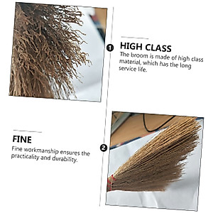 Ipetboom 1pc Hand-Knitted Small Broom Hand Whisk Sweeper for Hamster Hand Woven Broom Hamster Cage Cleaning Tool Desktop Cleaning Broom Pet Hair Cleaning Broom Dust Miscanthus Tassel Mini