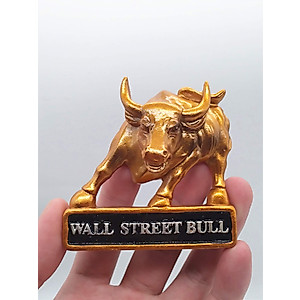 Charging Bull of Wall Street Manhattan New York USA Fridge Magnet Tourist Souvenir Gift Home Kitchen Decoration Magnetic Sticker,Wall Street America Refrigerator Magnet Collection