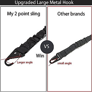 Ratulie 2 Point Sling Quick Adjust QD Rifle Sling Rifle Strap with Shoulder Pad