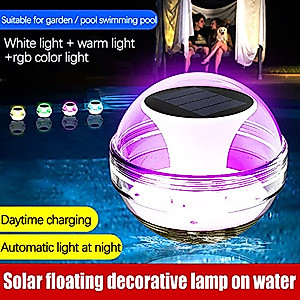 MIS1950s Floating Pool Lights, Solar Water Floating Light Outdoor Waterproof Night Light Home Garden Pool Floating Decorative Light for Swimming Pool, Beach, Garden Pond