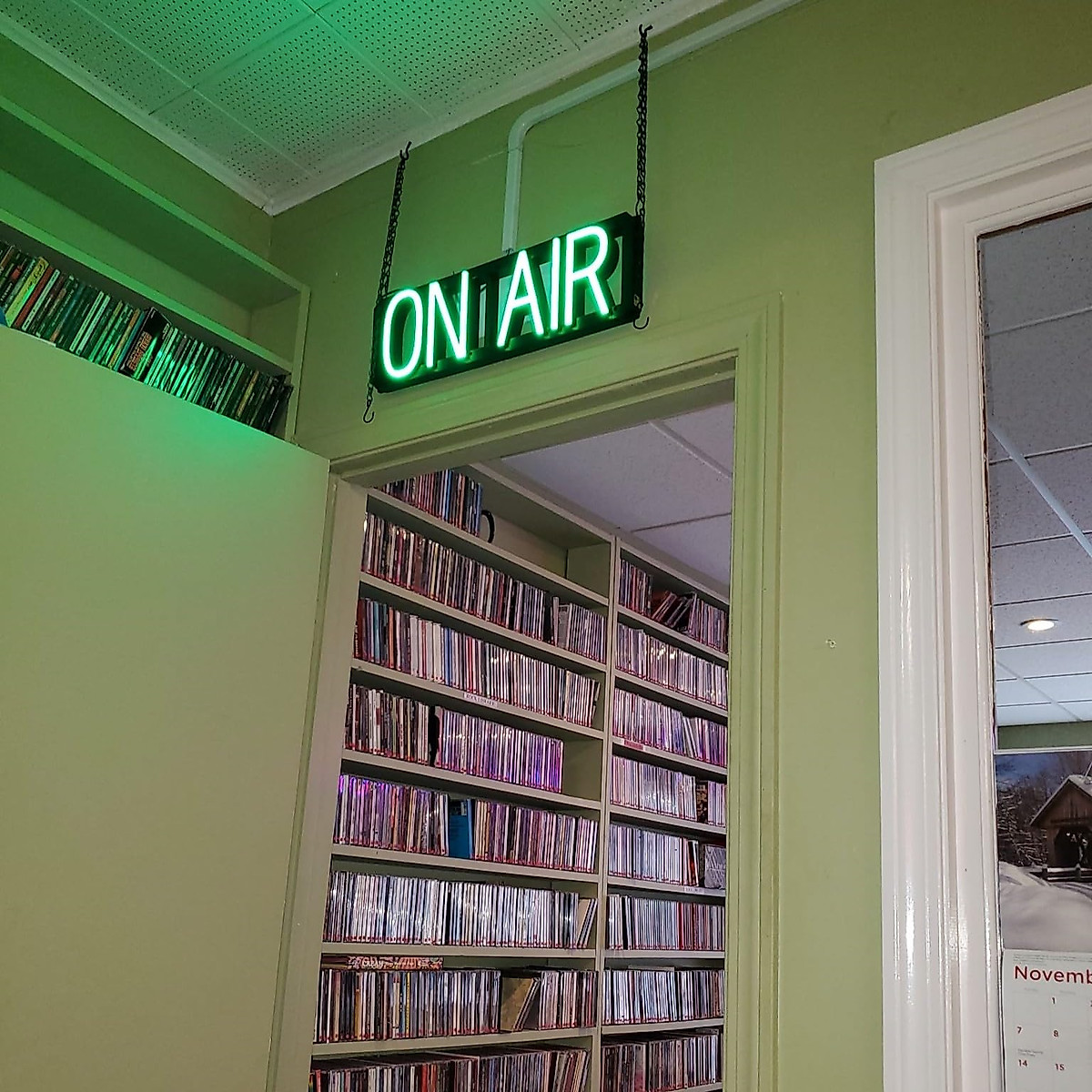 SpellBrite LIVE Sign for Businesses | Broadcasting-Related Signs with Neon Look, White LED Light | 13.7" x 6.3"