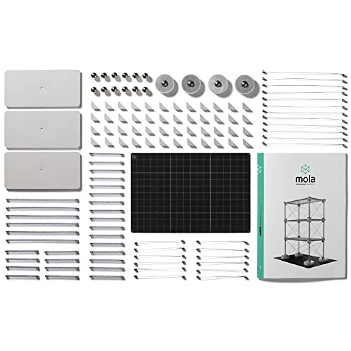 Mola Structural Kit 1 | Magnetic Modular Kit for Engineering and Architecture Education | 122 Pieces + Practical Guide