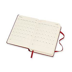Moleskine Classic 12 Month 2022 Daily Planner, Hard Cover, Pocket (3.5" x 5.5"), Scarlet Red