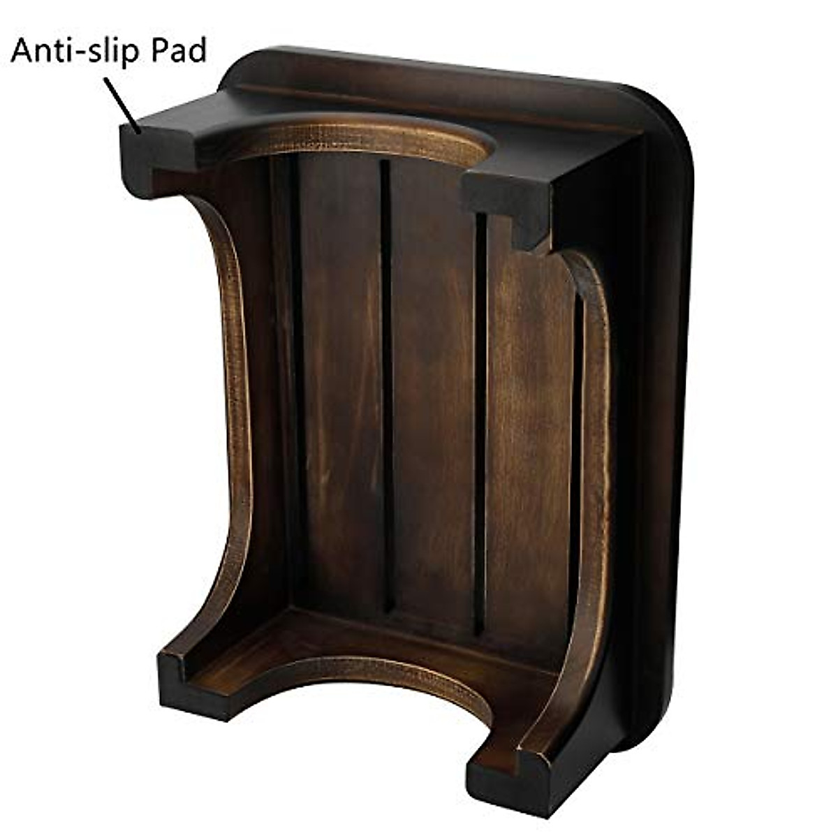 URFORESTIC Solid Wood Bed Step Stool Super Large/Bedside Steps for High Beds/Solid Wood Super Sturdy Hold Up to 500 LBS (Dark Walnut)