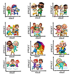 JJ Birthday Decorations Supplies 1* Happy Birthday Banners 12*Cartoon Coco JJ Melon Hanging Swirls Ceiling Ribbons Party Decorations,Kids Boys and girls for birthday party supplies Happy Theme Decor