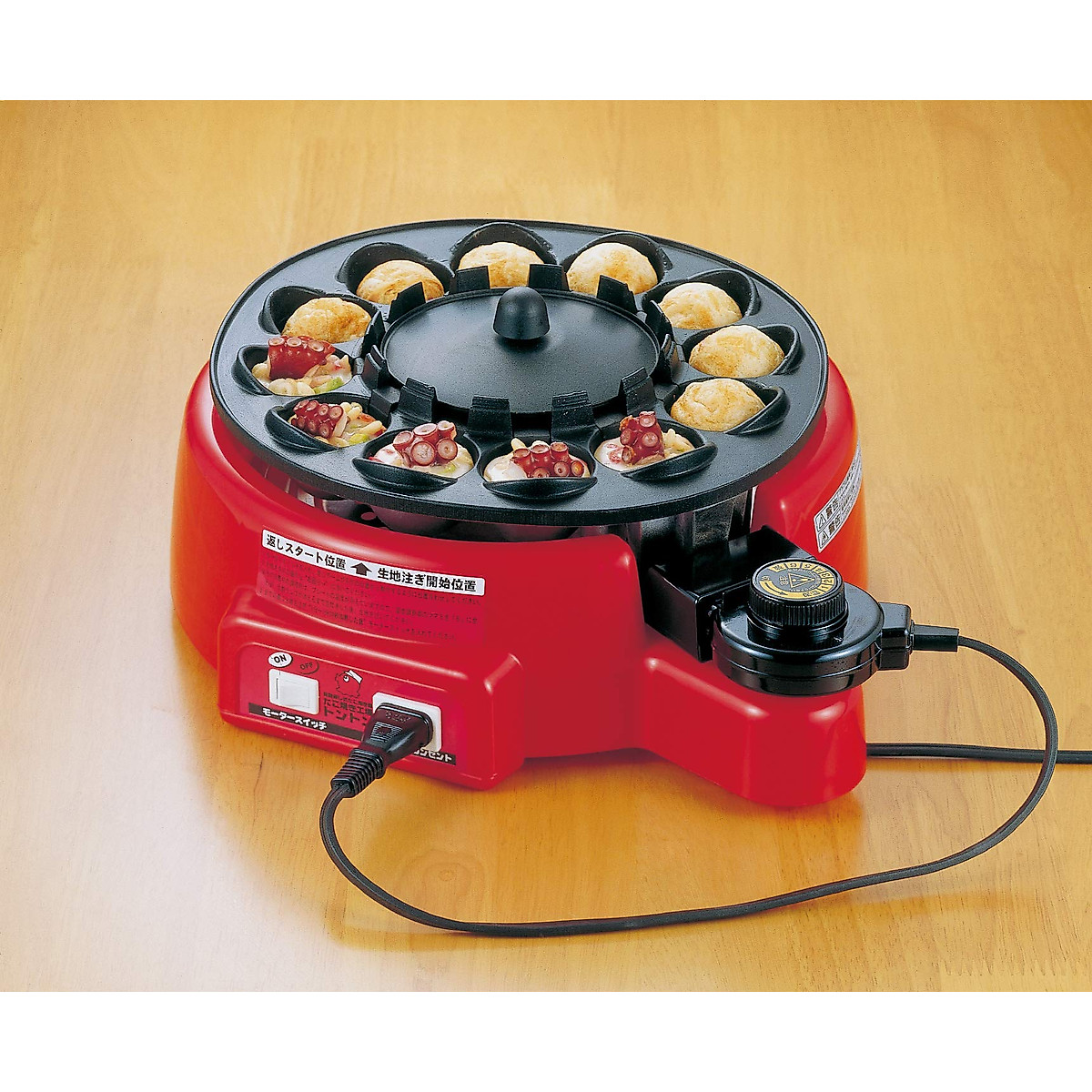AUTOMATIC ELECTRIC JAPANESE TAKOYAKI GRILL PAN 12 HOLES 100 V OCTOPUS BALLS [JAPAN] by Sugiyama
