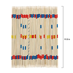 Gonoelec 41 Piece 12 Inch Bamboo Pick Up Sticks Game Classic Table Game Fun Family Board Game Gift for Adults and Kids