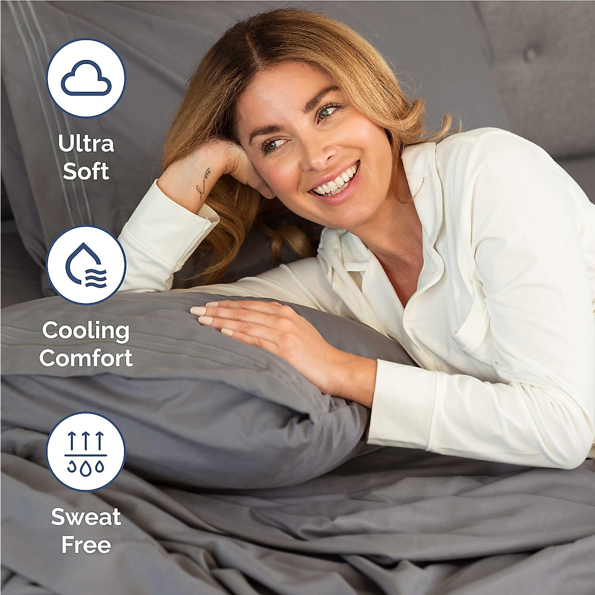Extra Deep King Fitted Sheet - Hotel Luxury Single Fitted Sheet Only - Easily Fits 18 inch to 24 inch Mattress - Ultra Soft, Wrinkle & Fade Free w/Extra Deep Pockets - Breathable & Comfy - Dark Grey