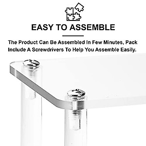 Acrylic Stands for Display,Clear Cupcakes Perfumes Figurines Display Risers Stand Cologne Organizer Acrylic Shelves for Amiibo Funko POP Figures Toys Cupcake Food Desserts Holder Collection Cosmetic Jewelry Makeup Nail Polish Product Tabletop Use. 20*8cm