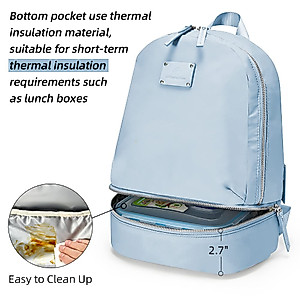 Lamèredelaterre Mini Diaper Bag Backpack Small Casual Bag Commuter Bag Lunch Bag Thermal Cooler Ladies Women Mommy Cute Young Fashion