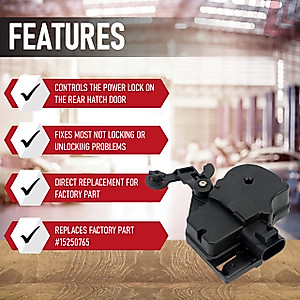 AA Ignition Rear Liftgate Door Lock Actuator for Chevy, GMC, Cadillac - Replaces 15250765, 15808595, 746015, 25001736 - Fits Tahoe, Suburban, Yukon, Denali, Escalade, ESV, EXT (2000-2006 Models)