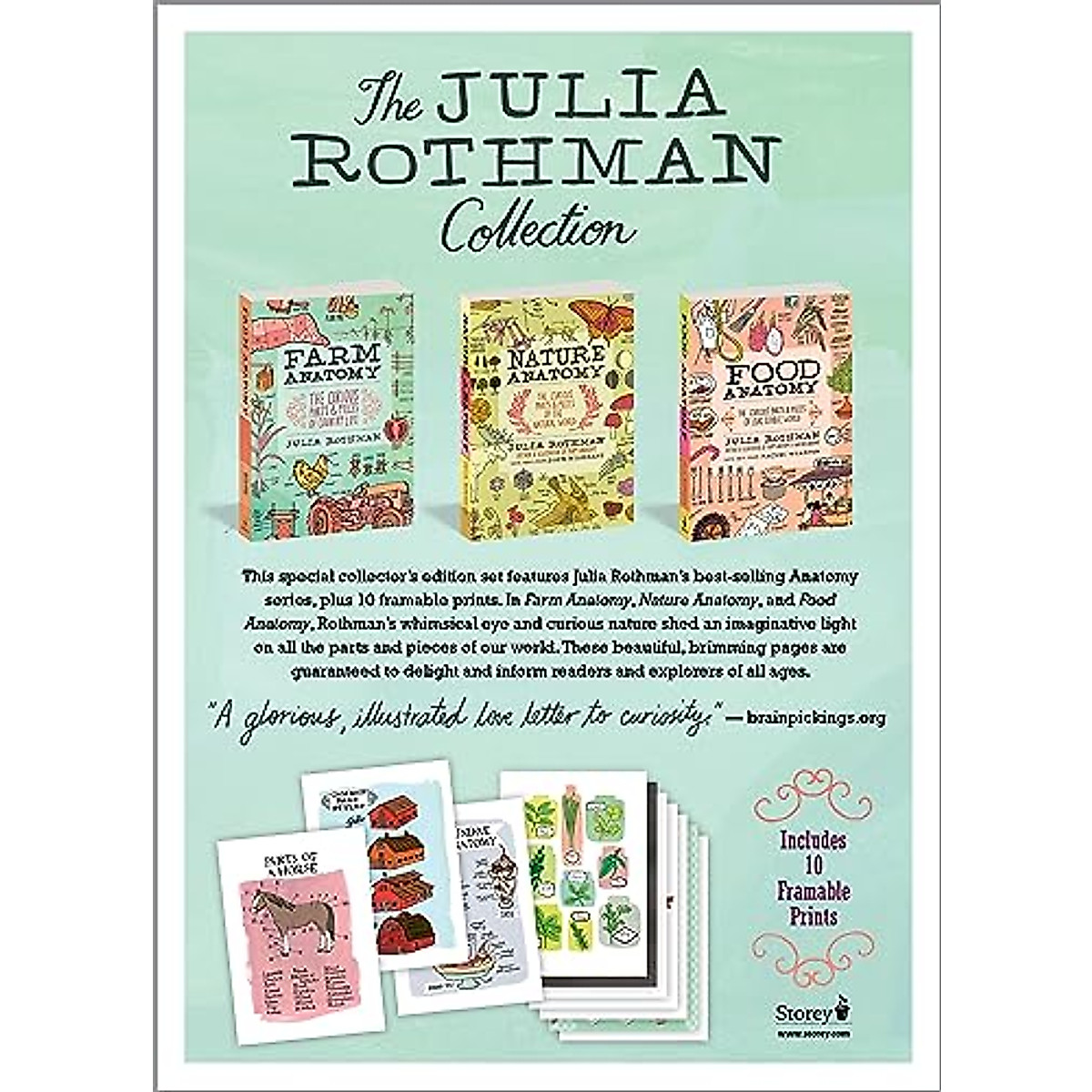 The Julia Rothman Collection: Farm Anatomy, Nature Anatomy, and Food Anatomy