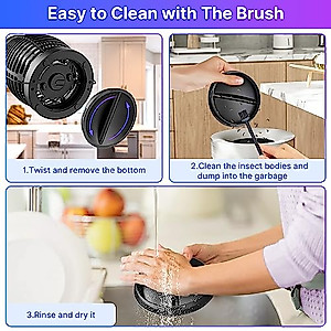 Bug Zapper Outdoor Indoor, Rechargeable Mosquito Zapper Waterproof, Electric Insect Fly Zapper with Reading Lamp, Insect Killer Lamp Can Attract Gnats, Mosquitoes, Flies, Moths