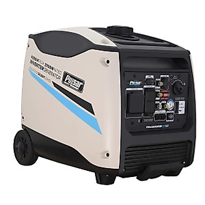 Pulsar 4500W, Portable Quiet Remote Start & Parallel Capability , CARB Compliant Inverter Backup Generator, PG4500iSR, White, RV ready