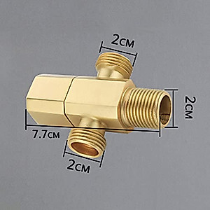 MINJING Bidet Sprayer Kit for Toilet Golden Multifunction Single Cold Bathroom Tap Supercharged Sprayer Wall Mount Bathroom Bidet Shower,D