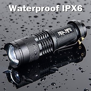 5 Pack SK-68 3 Modes Handheld Mini Cree Q5 LED Flashlight Torch Tactical Lamp 7w 300lm Adjustable Focus Zoomable Light