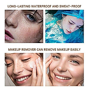 LOKFAR 2 Pcs Freckle Pen Set, Natural Lifelike Fake Freckles Makeup Pen Magic Brown Color Freckles Makeup Tool Long-Lasting Waterproof Dot Spot Pen for Effortless Sunkissed Makeup (Dark Brown)