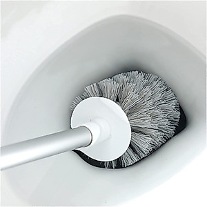 SAAKO Home Toilet Bowl Brush Floor Standing Toilet Brush Set with Tweezers Toilet Cleaner Brush for Bathroom Storage Cleaning
