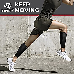 ZOYER Calf Compression Sleeves for Men and Women, Footless Compression Socks Support for Cycling, Fitness, Running, Leg Sleeve Brace for Shin Splints, Pain Relief, Injury Recovery and Reduces Swelling