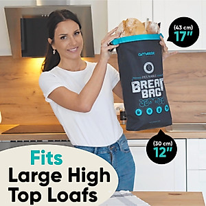 Ameeze Artisan Sourdough Starter Bundle: 24oz Wide Mouth Jar for 3 Loaves and Resusable Bread Bag