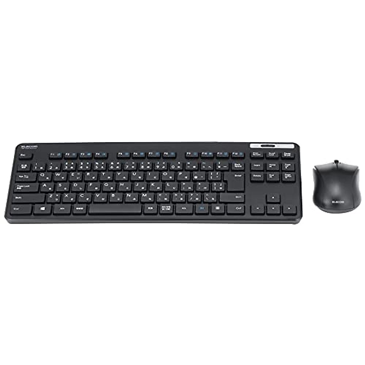 ELECOM Wireless Thin Keyboard/Standard Japanese Layout/Conformity with JIS Standard/Wireless Mouse/Durable/Black/TK-FDM109MBK
