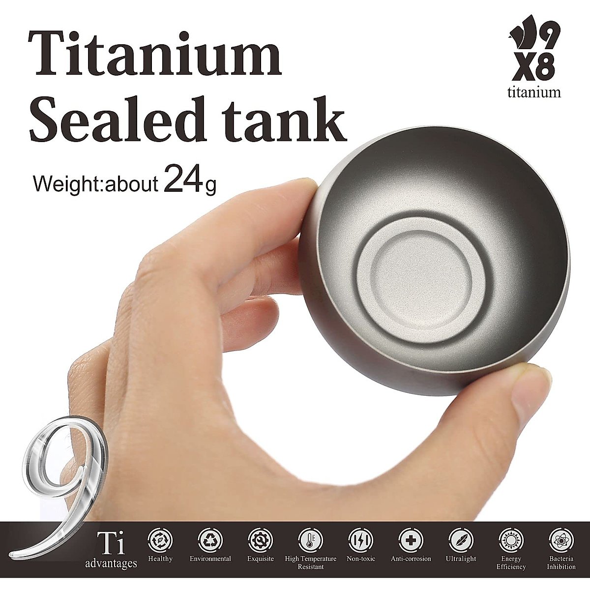 Airtight storage container with lid, airtight and waterproof containers - all made of pure titanium - keep content fresh and dry (1)