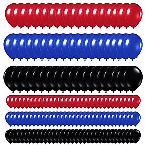 Navy Blue Red Black Balloon Garland Arch Kit，138 pcs Latex Royal Blue Red Black Latex Birthday Balloons for Spider hero theme birthday Baby Shower Graduation Party Decorations