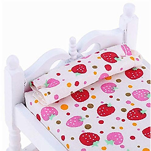 EatingBiting 1:12 Handmade Mini Miniature Double Bedroom Furniture Bunk Bed Ladder Bunk Beds Room Furniture Accessories