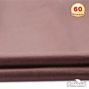 PMLAND Gift Wrapping Tissue Paper - Brown Color - 20 Inches x 26 Inches 60 Sheets
