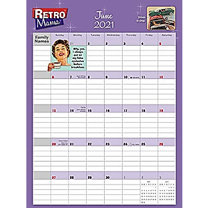 2021 Retro Mama 17-Month Wall Calendar/Planner