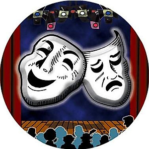 Crown Awards Drama Masks Banner Pin, Gold Drama Pins, 30 Pack