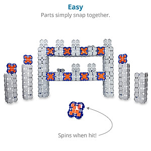Blaster Boards - 6 Pack | Kids Fort Building Kit for Nerf Wars & Creative Play | 276 Piece Set