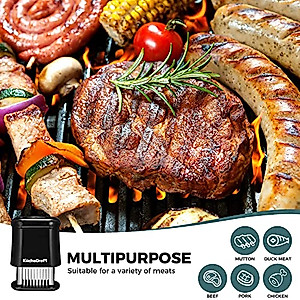 KucheCraft Meat Tenderizer Tool with 56 Stainless Steel Ultra Sharp Needle Blade, Durable Meat Tenderizer with Safety Lock, Detachable Chicken Tenderizer for Beef, Steak, Meat Tenderizer Machine