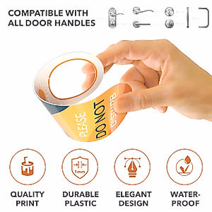 Do Not Disturb Door Hanger Sign, Welcome Please Knock - 2 Pack - 9 x 3.5" - Universal Fit - Perfect Signs for Bedroom, Hotel, Home Office for Privacy and Ensure People Do Not Enter