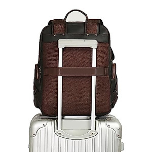 UBANT Men's Leather Backpack Full Grain Leather 17.3" Laptop Bag Shoulder Rucksack Carry-On Travel Backpack Large Capacity Business Hiking Shoulder Daypacks