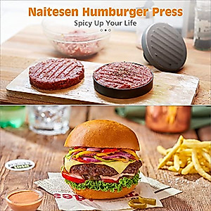 Naitesen Hamburger Press Patty Maker Burger Press Non-Stick Burger Smasher Cooking Gadgets for Kitchen Baking