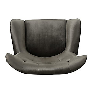 Christopher Knight Home Seigfried Mid-Century Velvet Arm Chair, Grey / Black