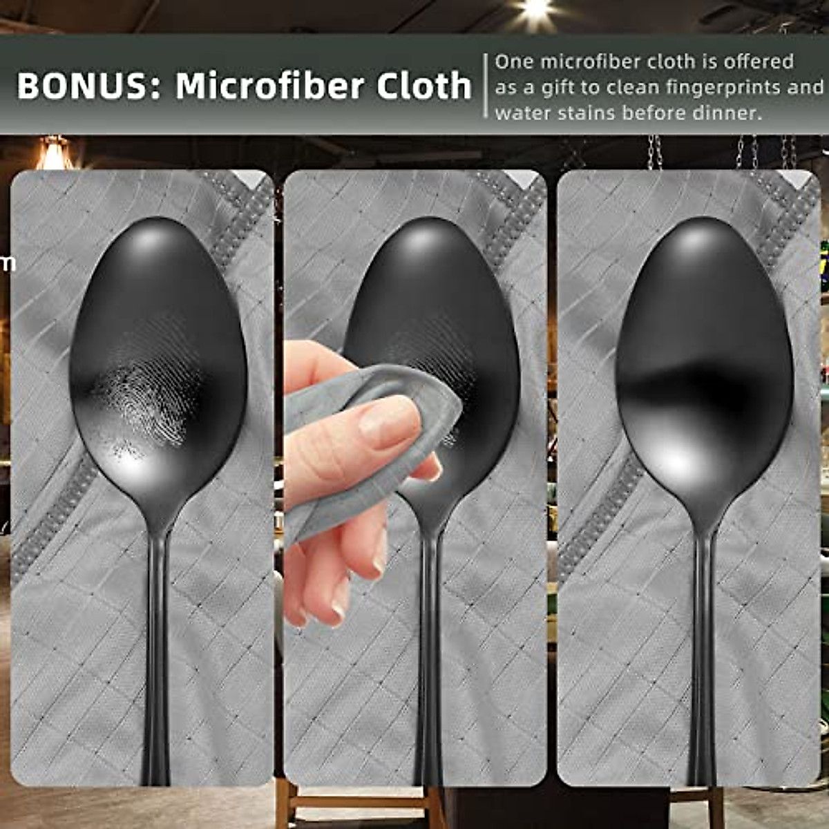 72 PCS Matte Black Silverware Set with Steak Knives for 12, Food-Grade Stainless Steel Flatware Cutlery Set For Home Restaurant Hotel, Kitchen Utensils Set, Dishwasher Safe